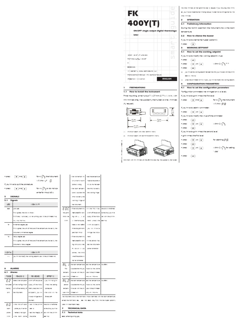 104FK400TE104 - Display Therometer Steton Press | PDF | Thermocouple ...