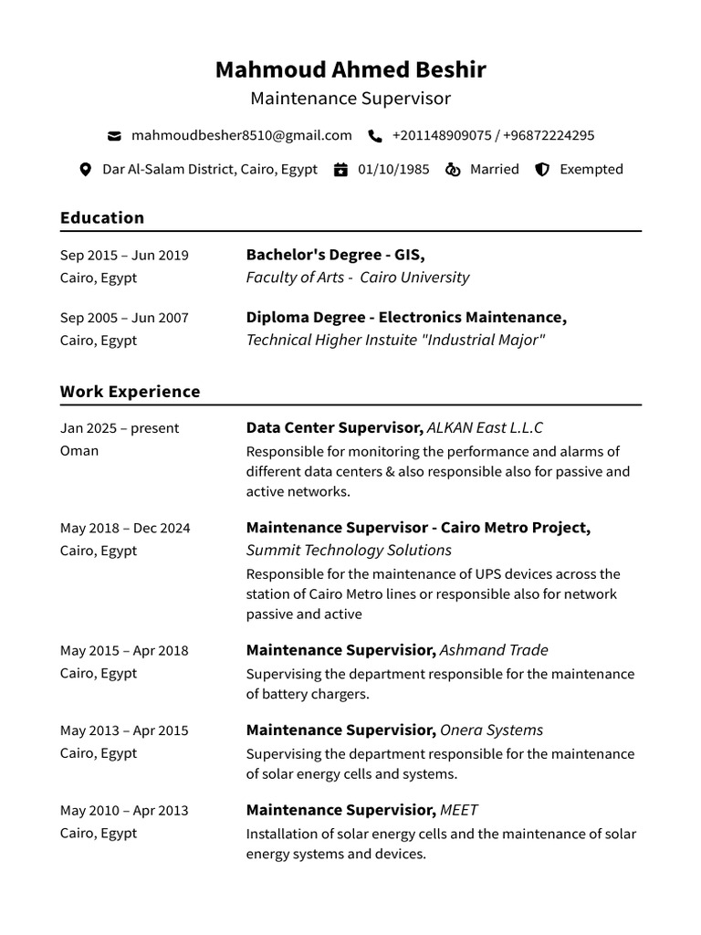 Mahmoud Ahmed Beshir FlowCV Resume 20250807 | PDF