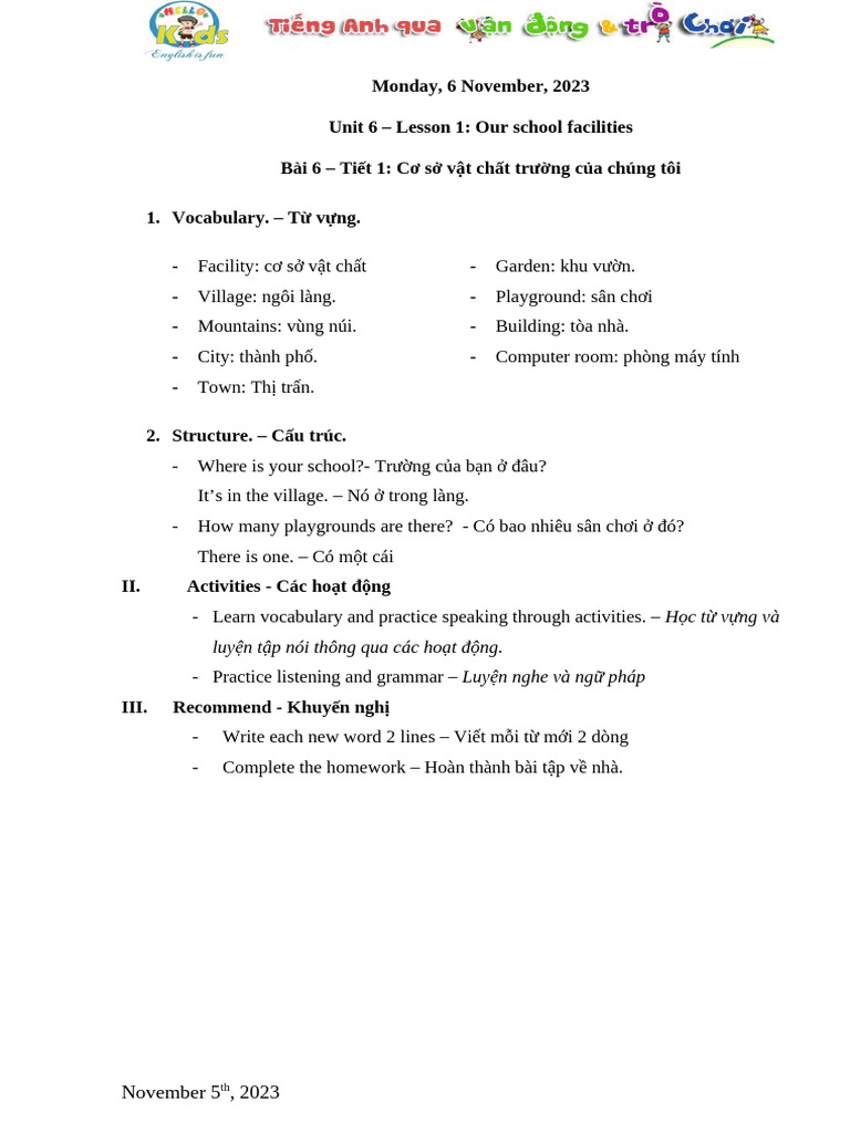 Unit 6.lesson1. Global4. - 05.11.2023 | PDF
