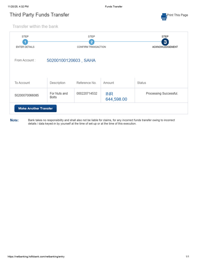 UPF Payment | PDF