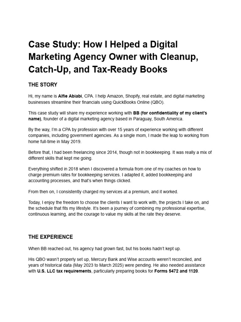 Case Study- How I helped a Digital Marketing Agency Owner with a ...