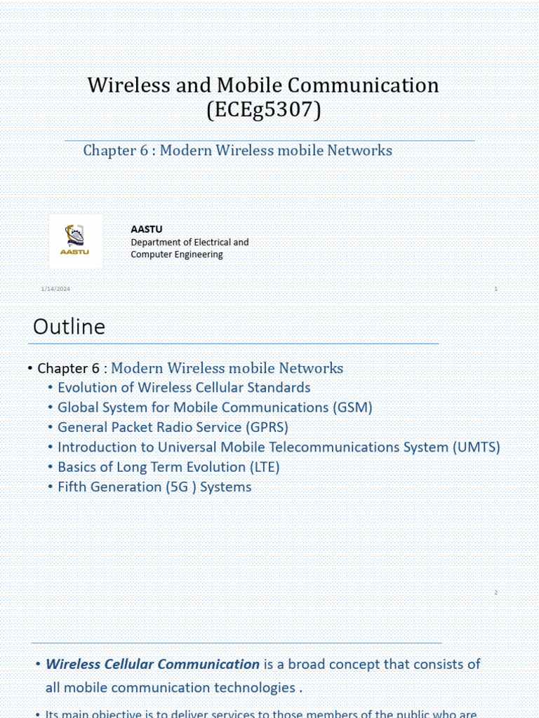 Chapter 6 - 66modern Wireless Mobile Networks (ECEg5307) | PDF | Lte ...