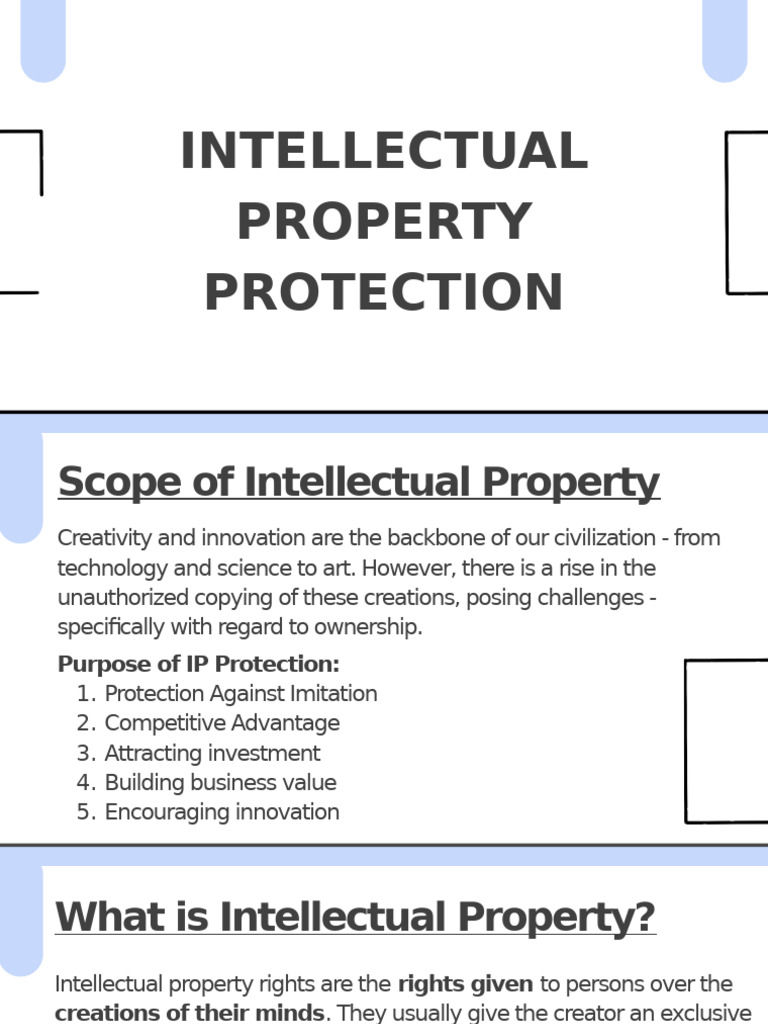 Intellectual Property Presentation | PDF | Intellectual Property ...
