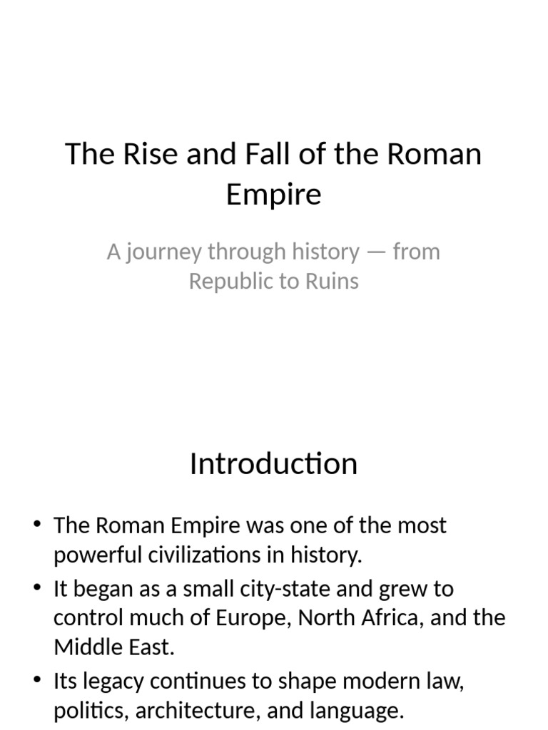 The Rise and Fall of the Roman Empire | PDF | Ancient Rome | Roman Empire