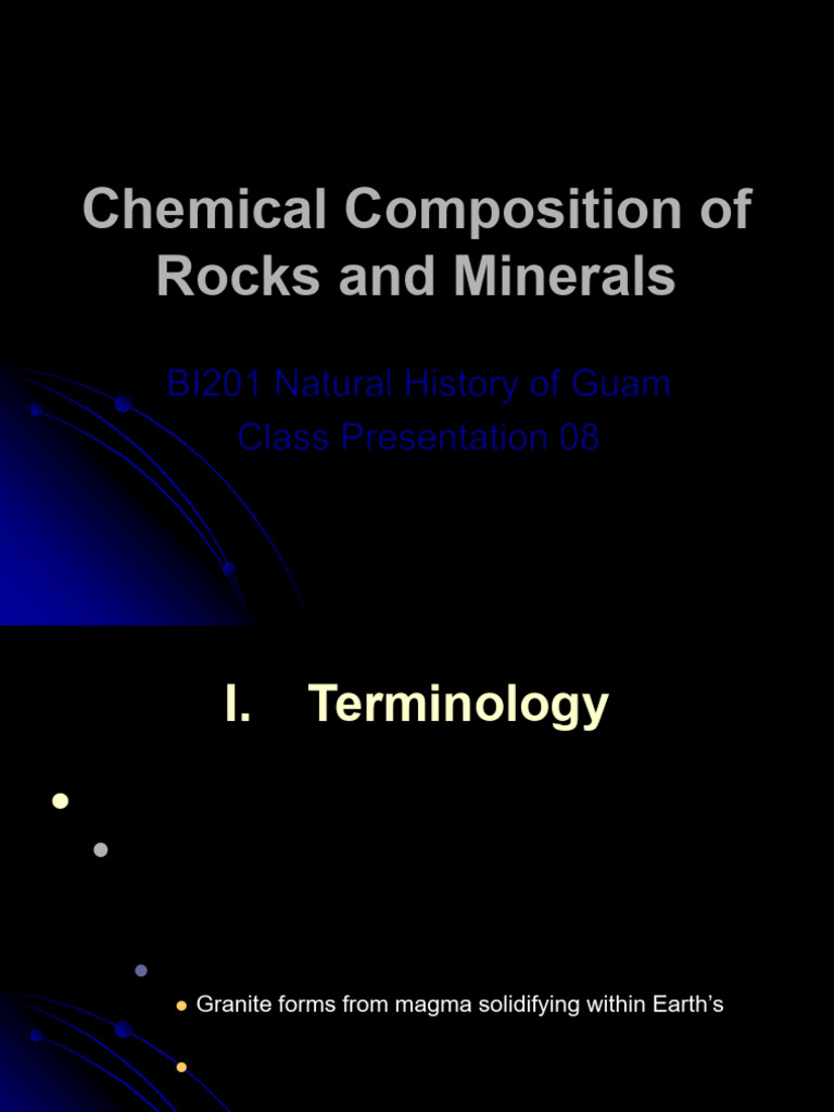Chemical Composition Rocks Minerals | PDF | Atoms | Isotope