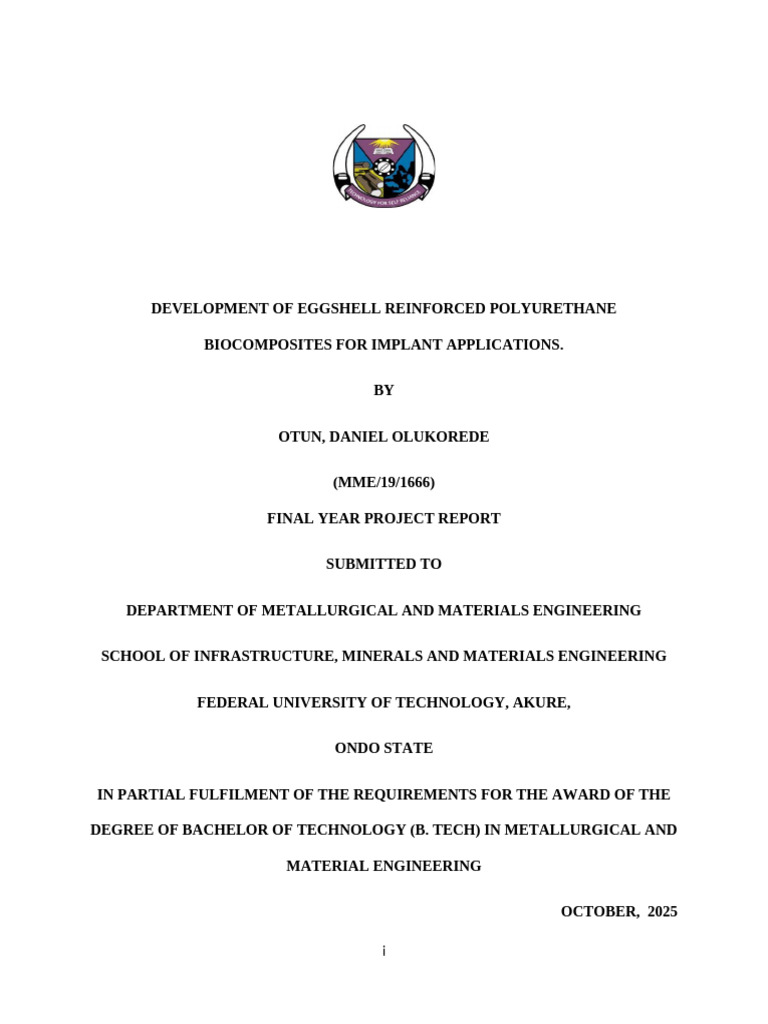 Eggshell-Reinforced Polyurethane Biocomposites | PDF | Composite ...