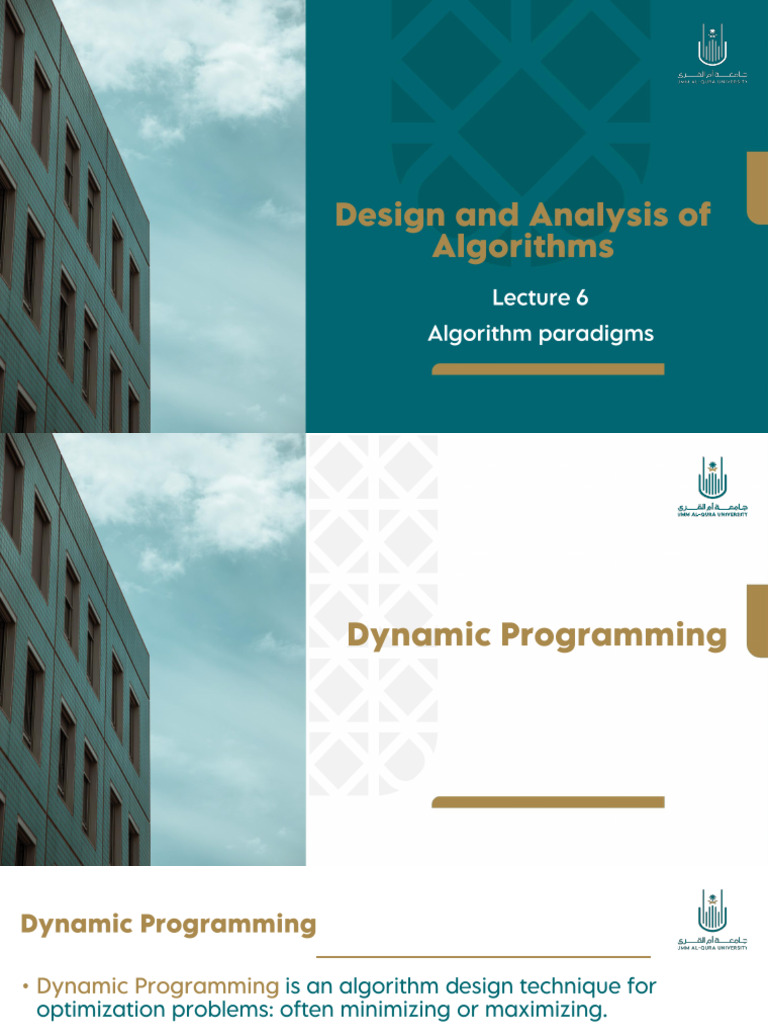 Lecture 6 | PDF | Dynamic Programming | Algorithms