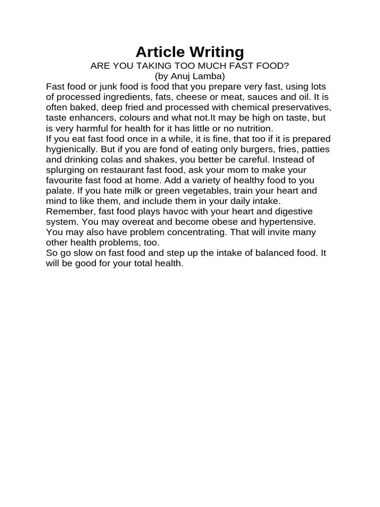 Article Writing | PDF