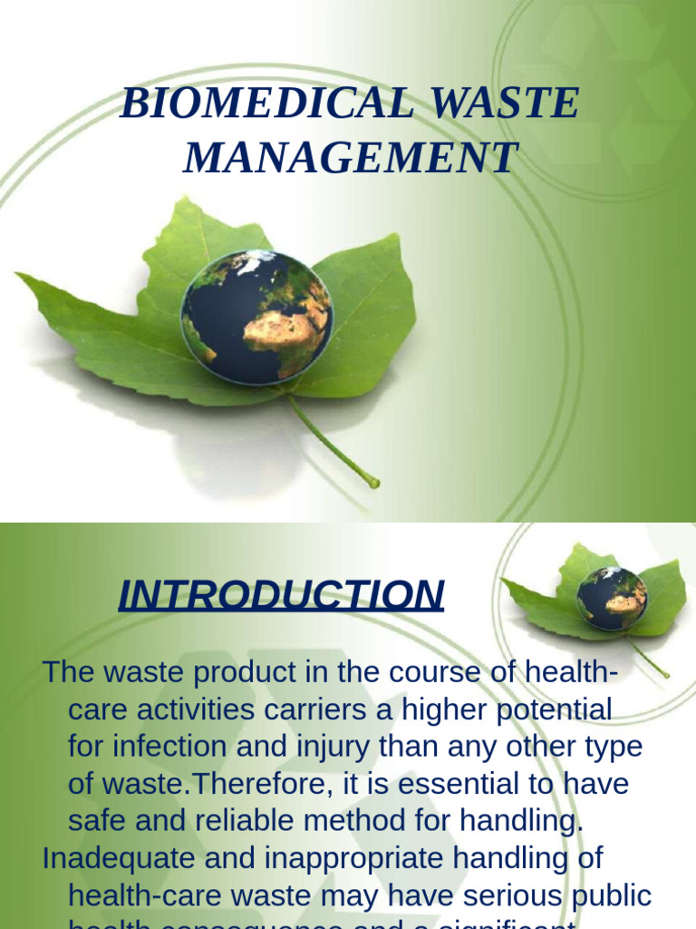 Biomedical Waste Management | PDF | Waste | Pollution