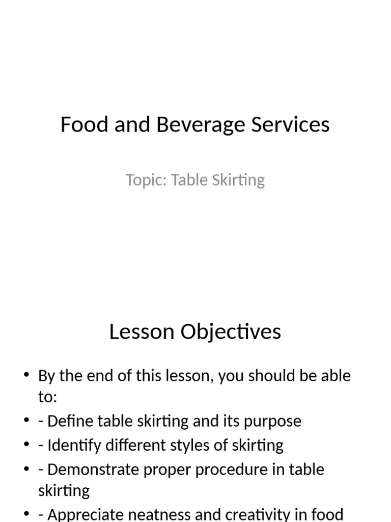 Table Skirting Techniques for Events | PDF