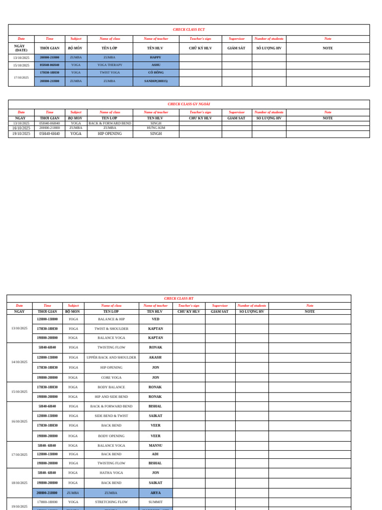 Check Class 13th10 Đến 19th10 | PDF