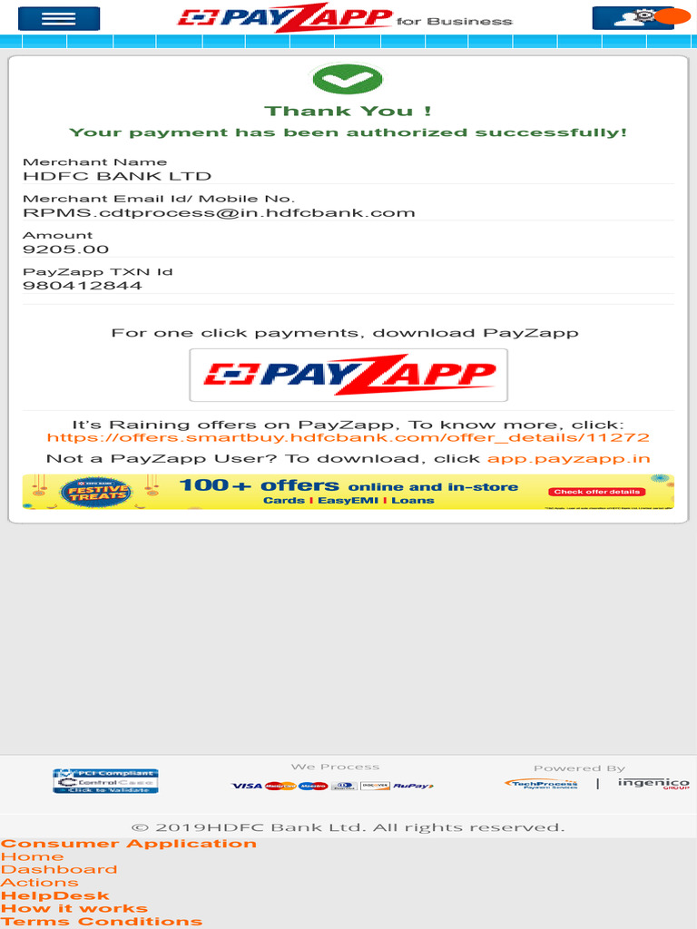 HDFC Bank - PayZapp For Business | PDF