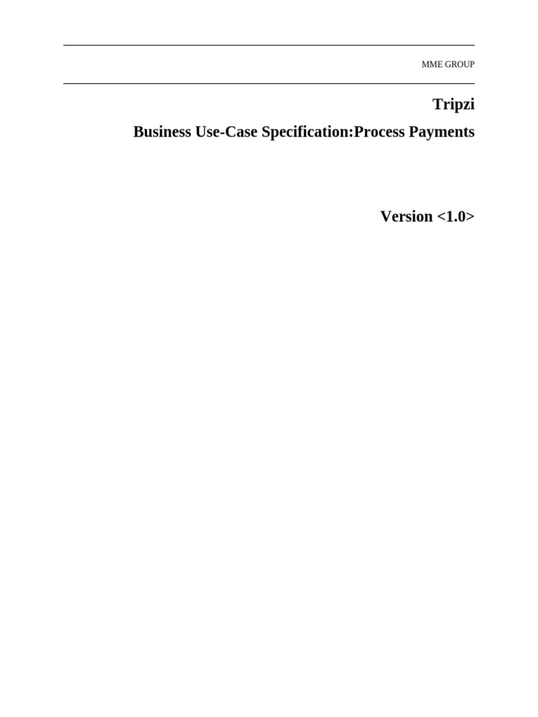BMP_BUCS_Process Payments | PDF | Use Case | Specification (Technical ...