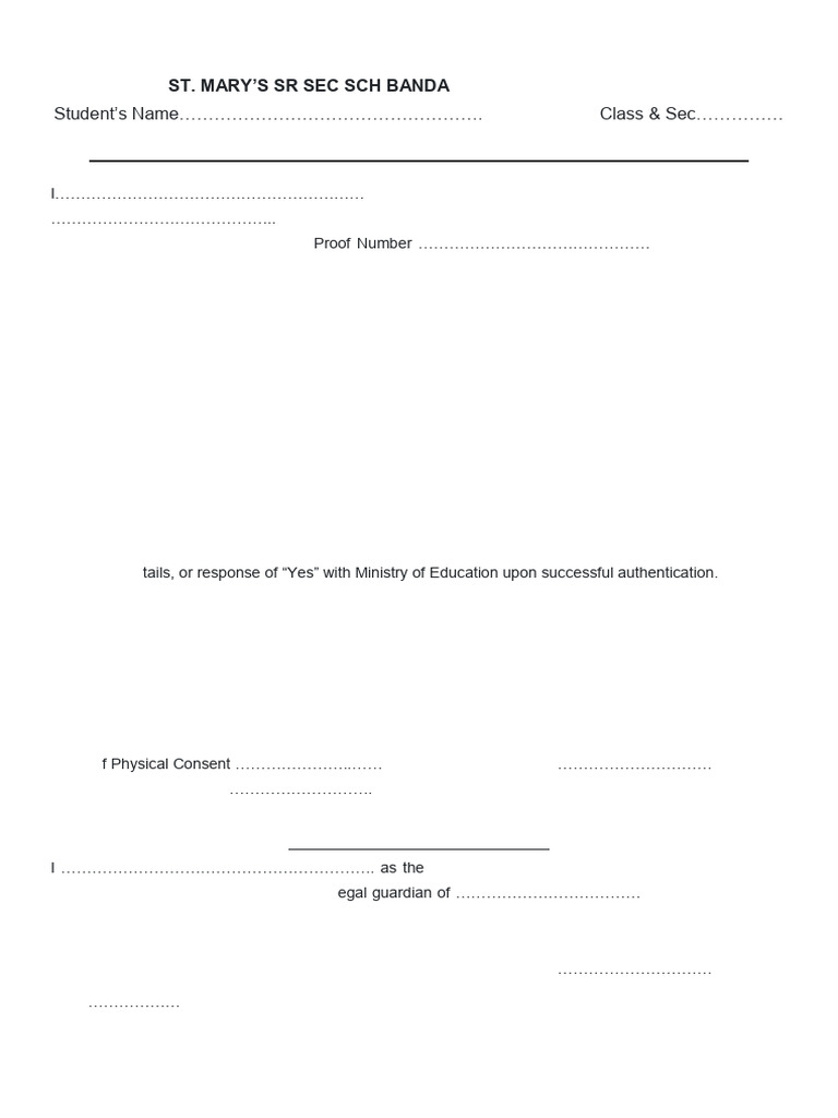 Apaar Id Consent Form by Parent | PDF | Privacy | Access Control