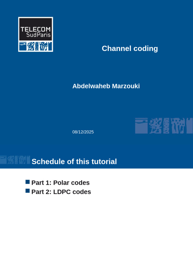 Polar and LDPC Codes in Channel Coding | PDF | Low Density Parity Check ...