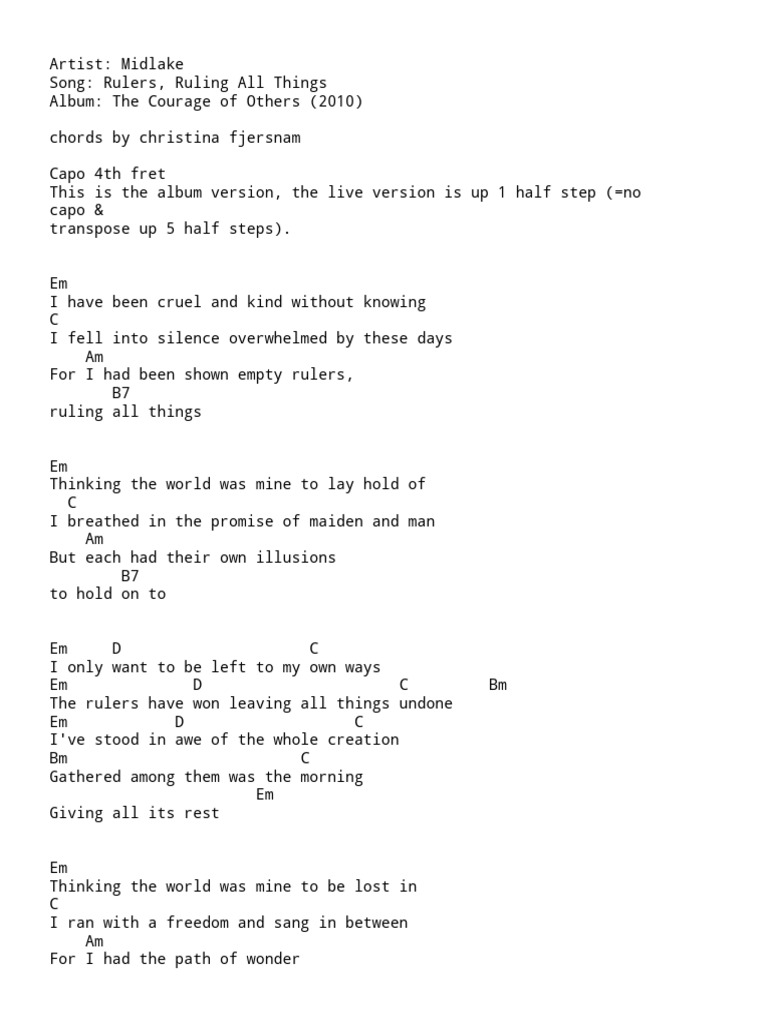 Rulers Midlake | PDF