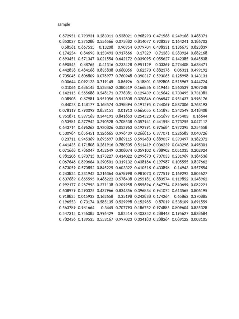 Rand Function | PDF