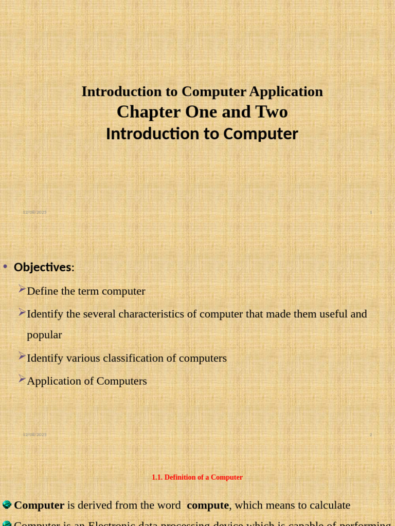 Computer Application Chapter One&nTwo .. | PDF | Computer Data Storage ...