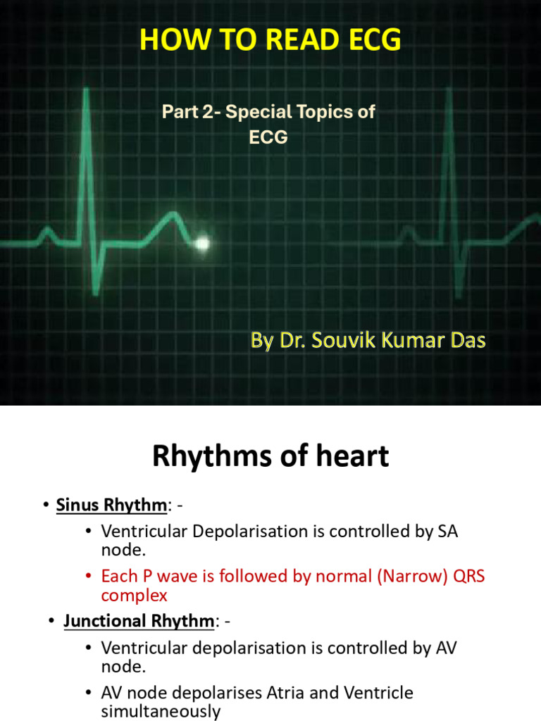 ECG Reading: Heart Rhythms Explained | PDF | Electrocardiography | Heart