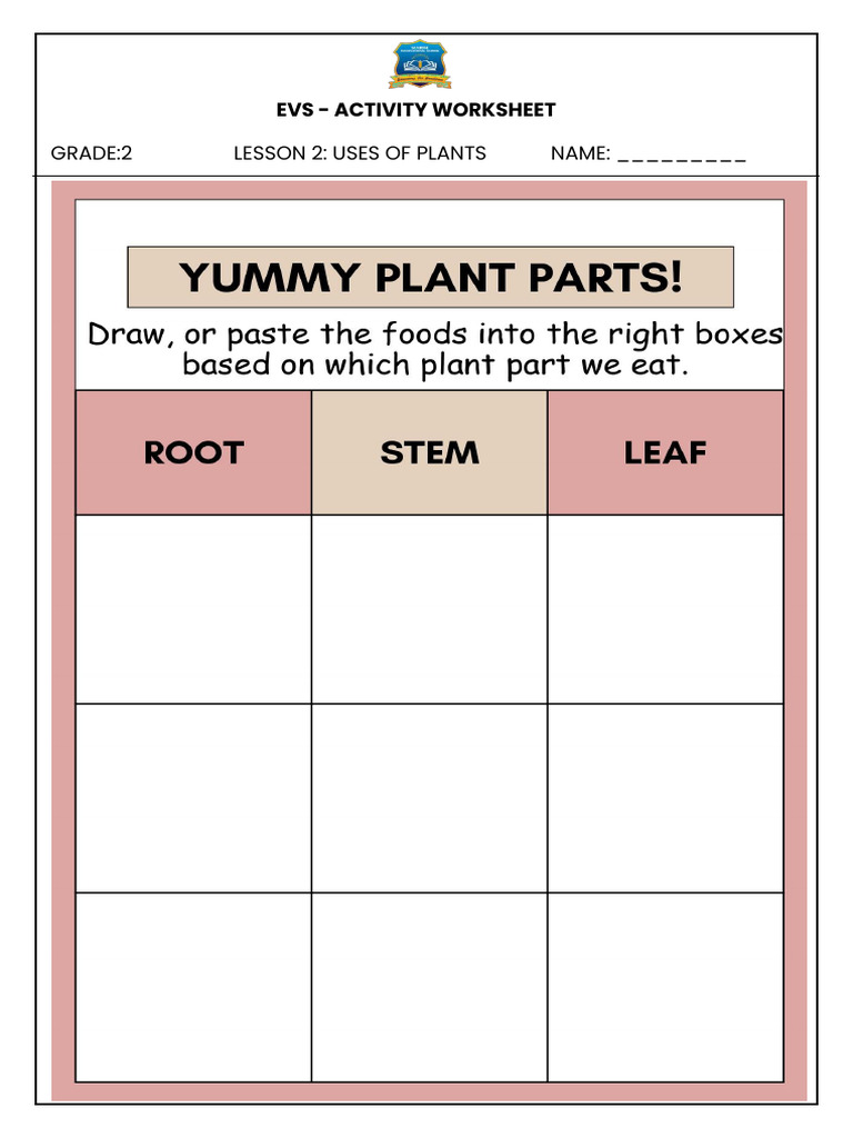 Lesson 2 Uses of Plants (Activity Worksheet) | PDF