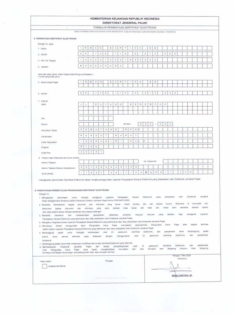 Formulir Elektronik_Disdik | PDF