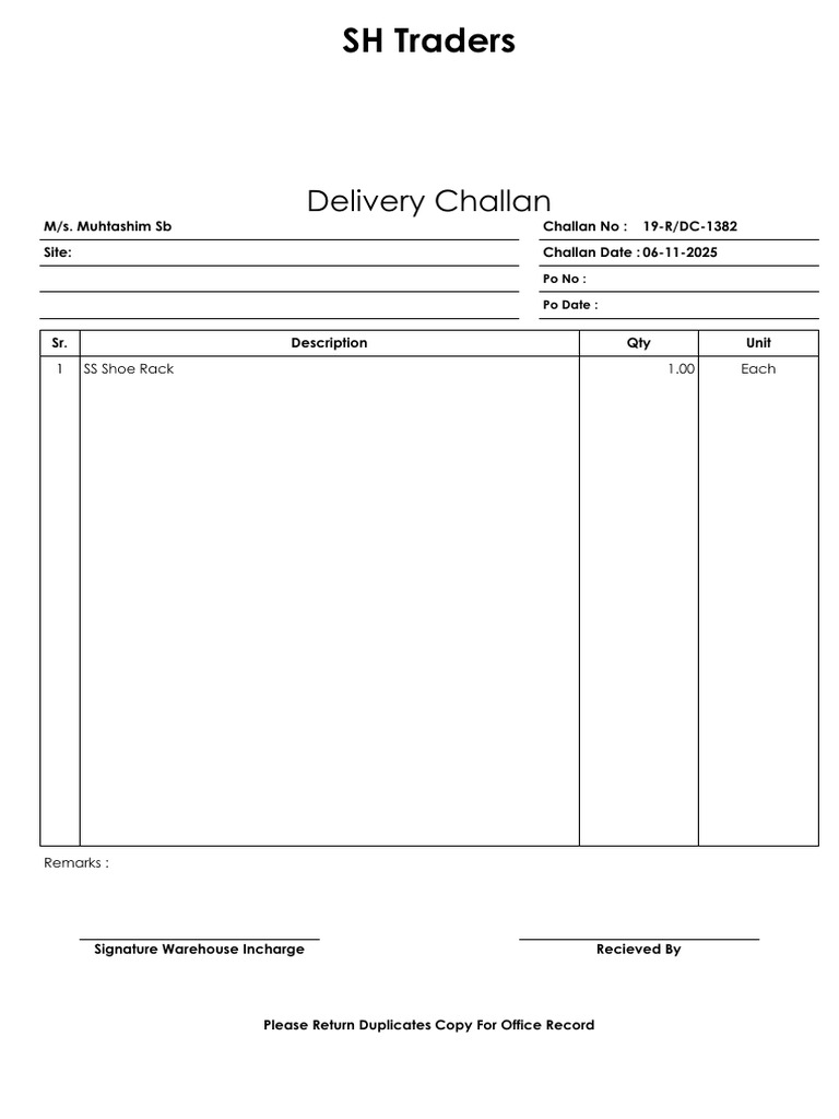 Delivery 19 RDC 1382 | PDF