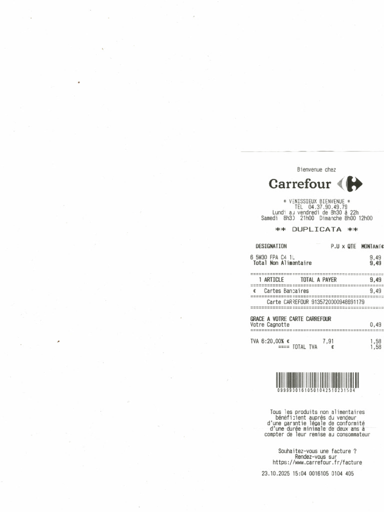 Ticket Carrefour | PDF