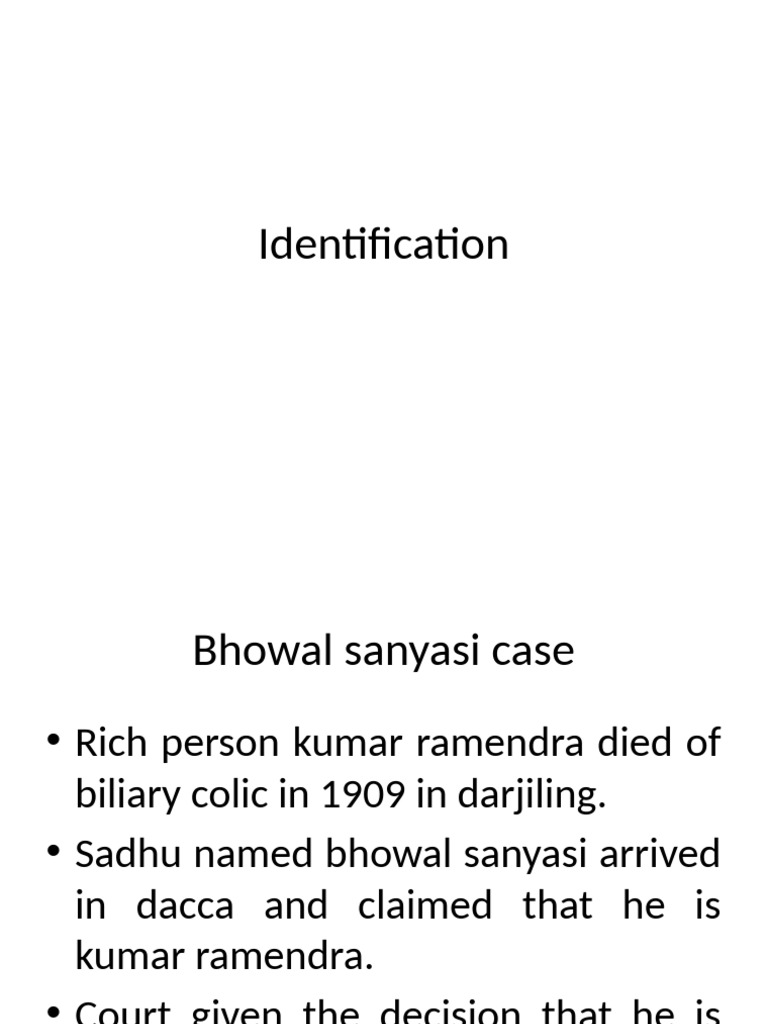 Identification 1 | PDF | Tooth | Fingerprint