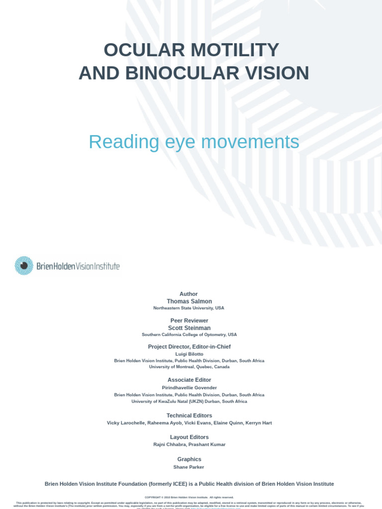 12 Reading Eye Movements | PDF | Dyslexia | Nervous System
