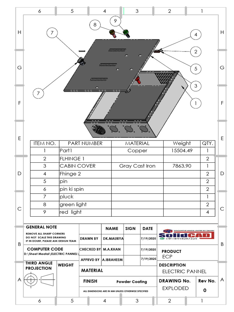 Electric Panel Design Sheet Metal Engineering Approach 1756233618 | PDF ...