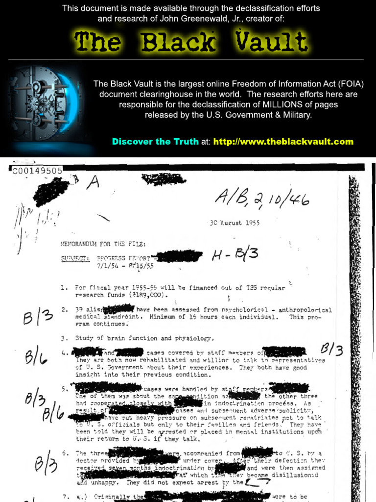 The Black Vault: FOIA Document Hub | PDF