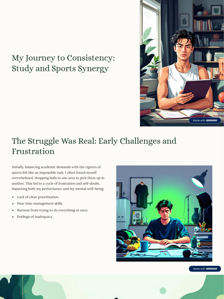 Consistency in Study and Sports Balance | PDF | Motivational | Motivation