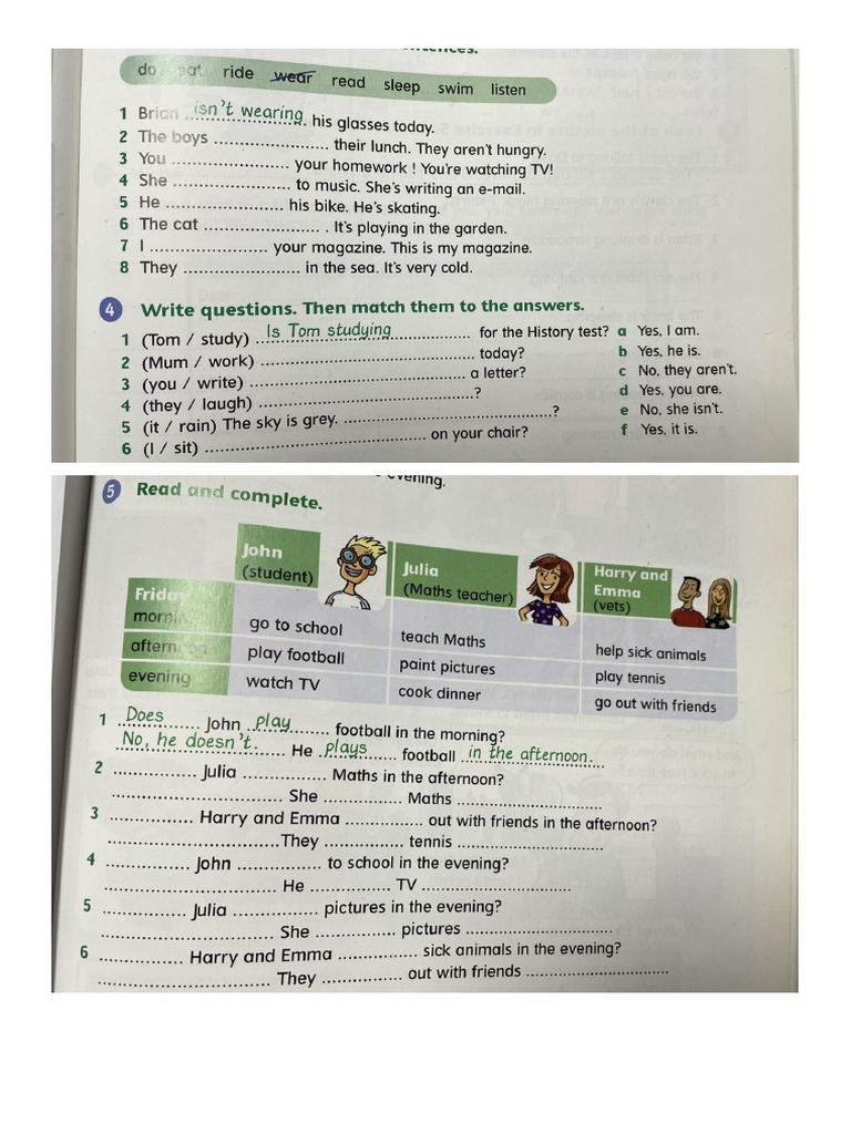 Present Simple Vs Continuous | PDF