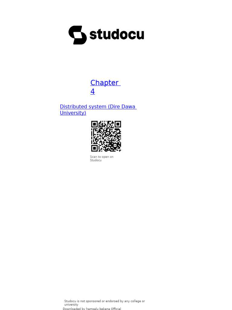 Distributed System (Dire Dawa University) : Scan To Open On Studocu ...