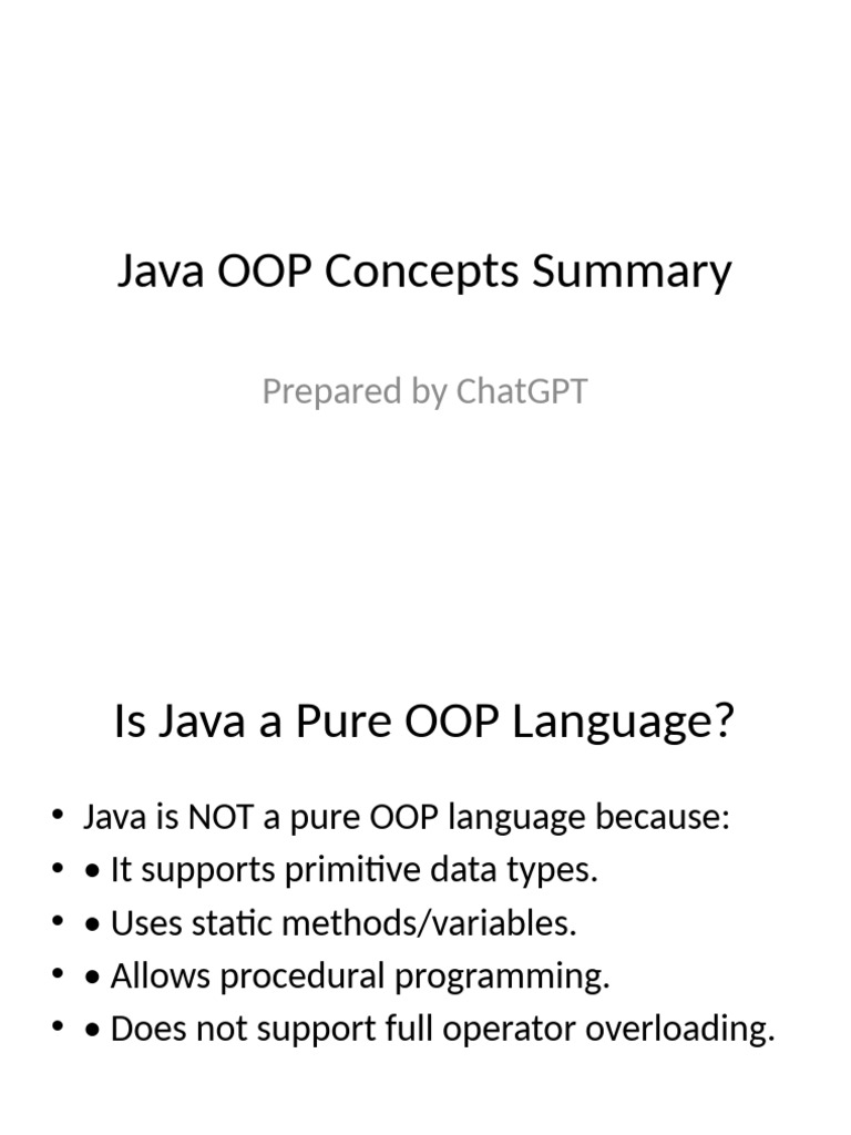 Java OOP Concepts | PDF