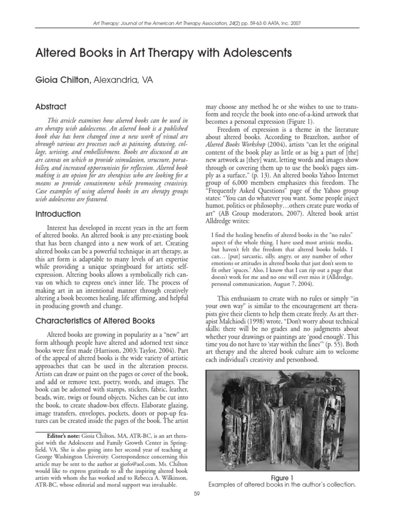 Altered Books in Art Therapy With Adolescents | PDF | Art Therapy | Books