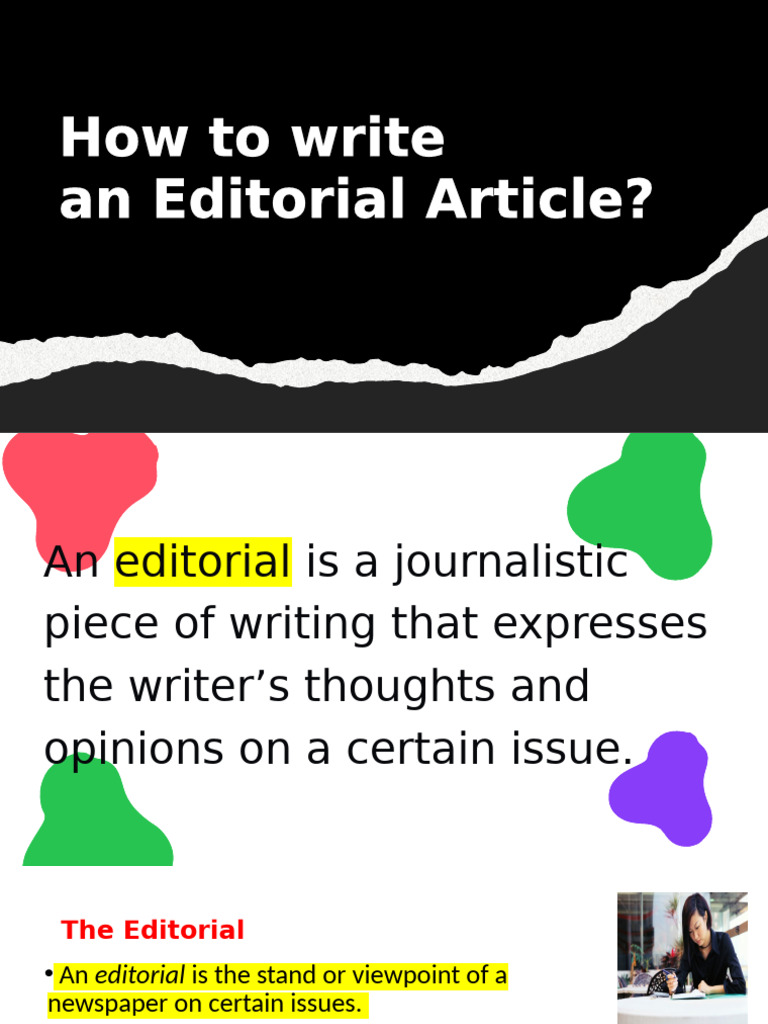 How To Write An Editorial Article | PDF | Argument | Learning