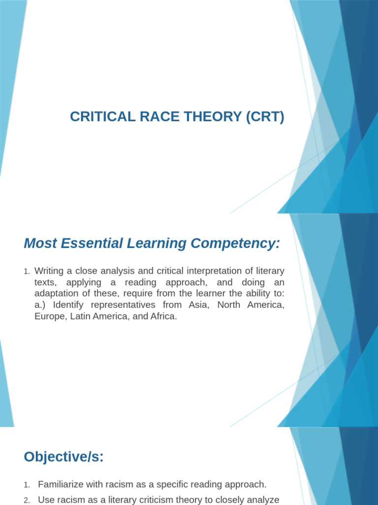 Lesson 10 Critical Race Theory | PDF | Racism | Discrimination & Race ...