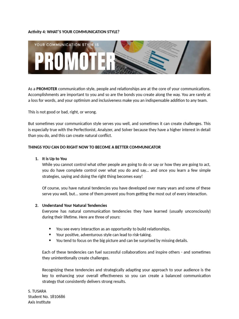 Whats Your Communication Style | PDF | Communication | Social Psychology
