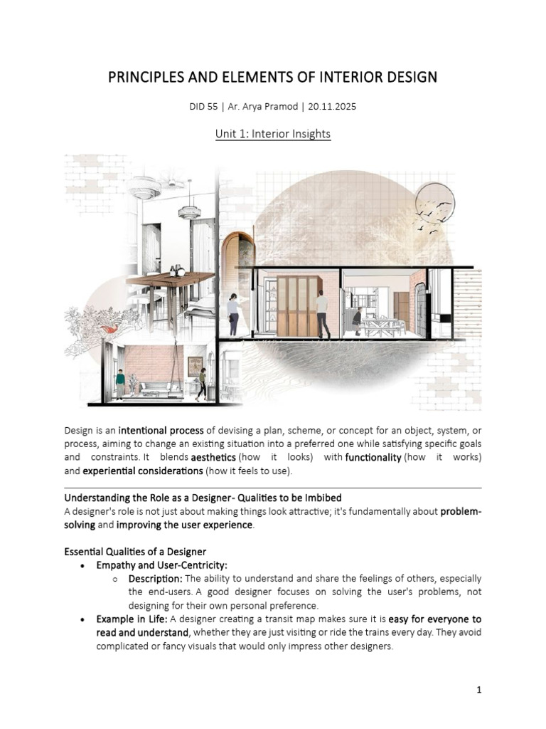 Interior Design Principles Explained | PDF | Design | Shape