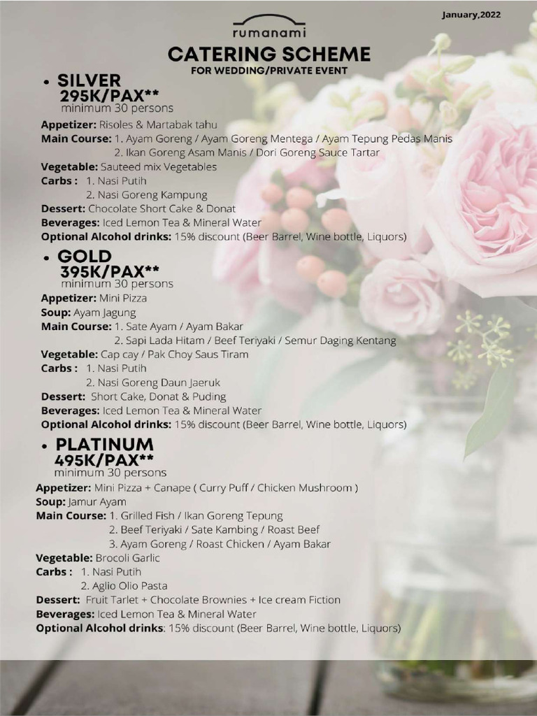 A Wedding Package | PDF