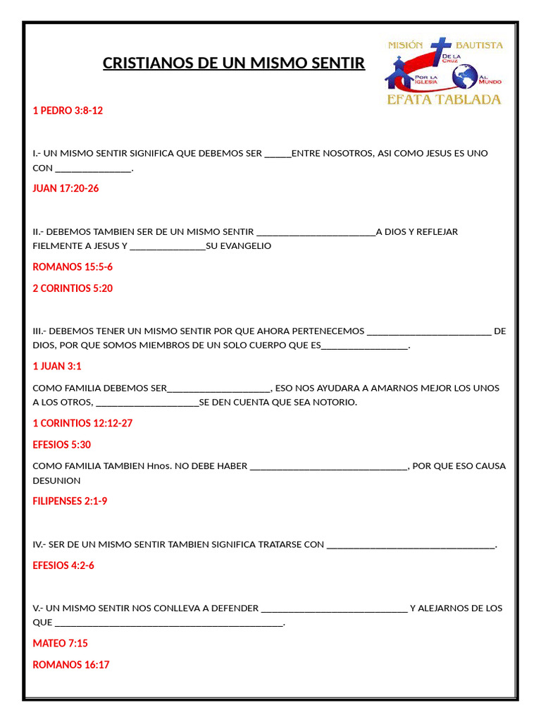 Cristianos de Un Mismo Sentir | PDF