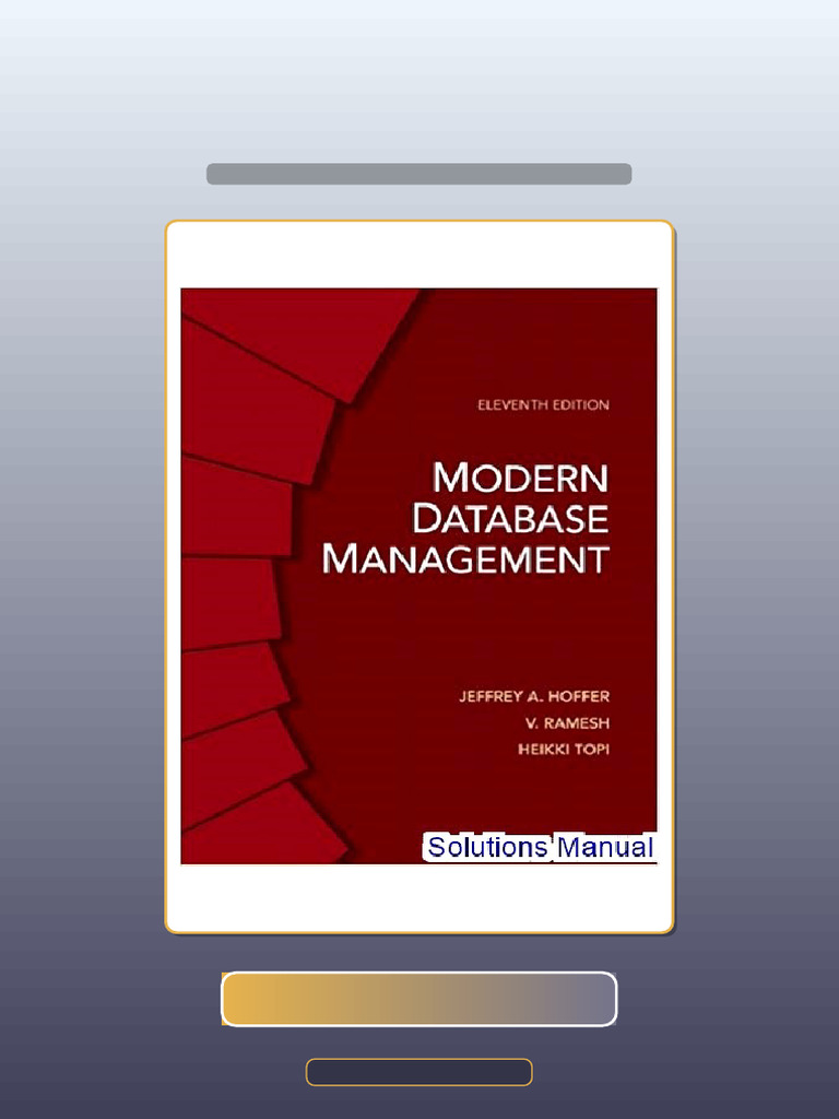 Modern Database Management 11th Edition Hoffer Exam Prep | PDF ...