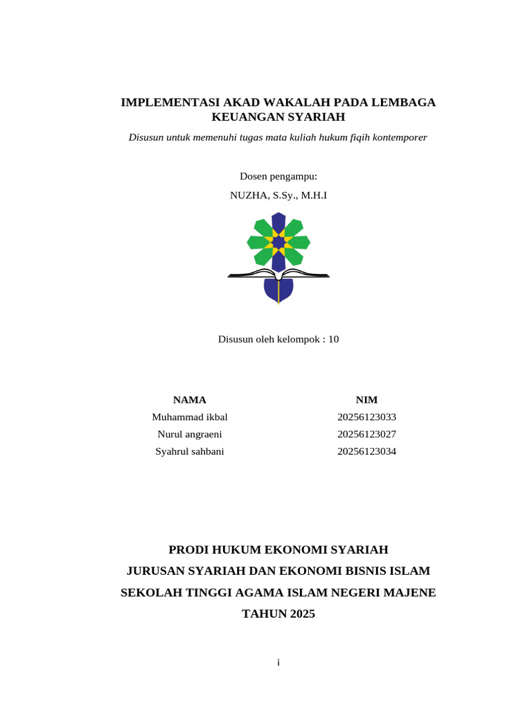 Akad Wakalah KLP 4 | PDF