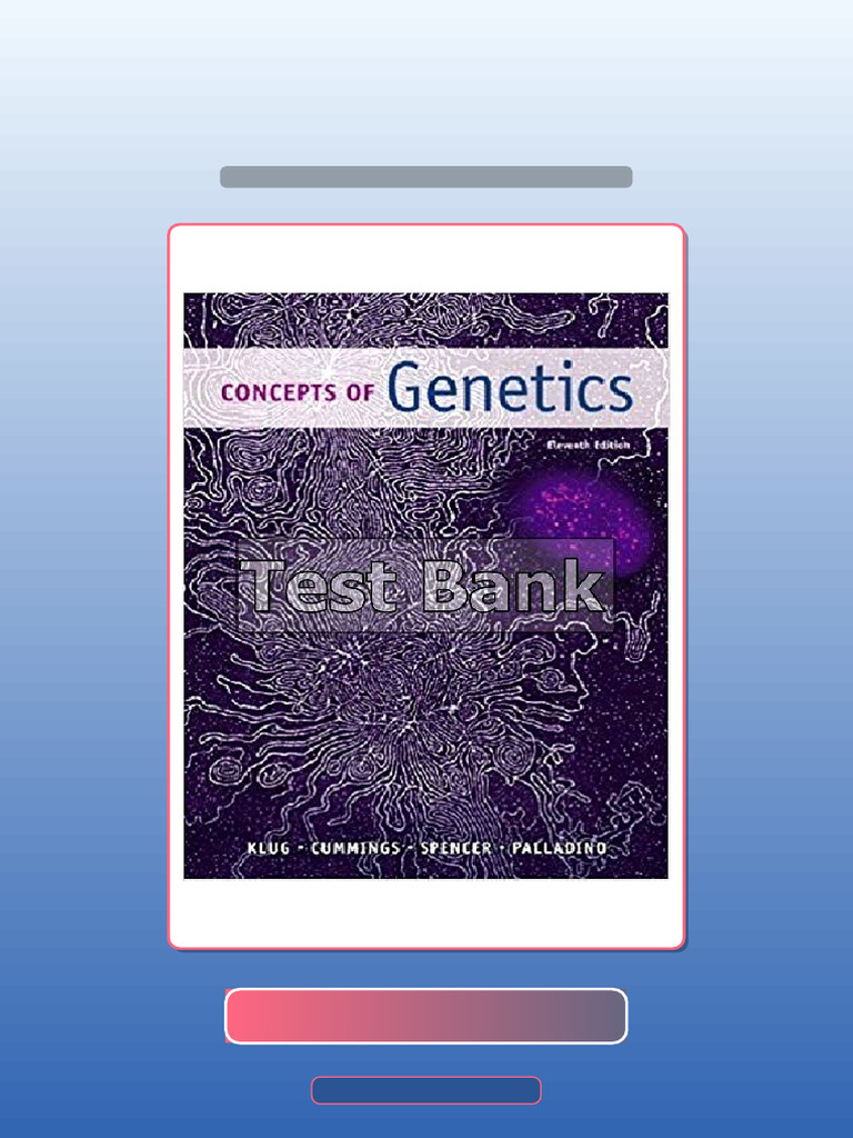Concepts of Genetics Books A La Carte Edition 11th Edition Klug Exam ...