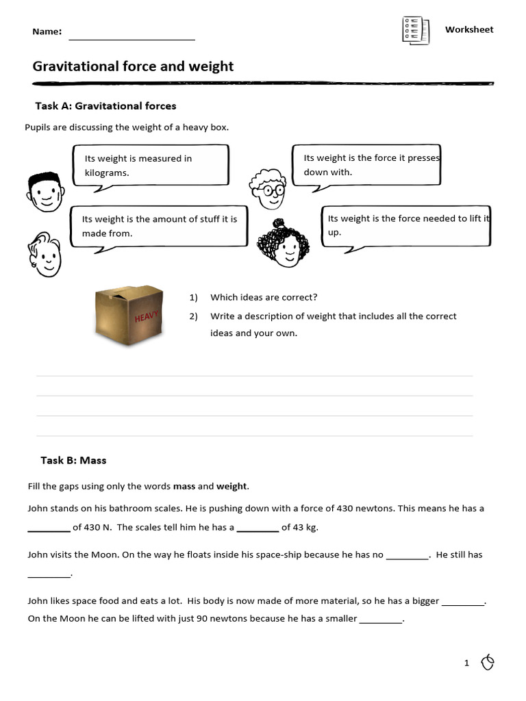 Gravity and Mass Ws | PDF