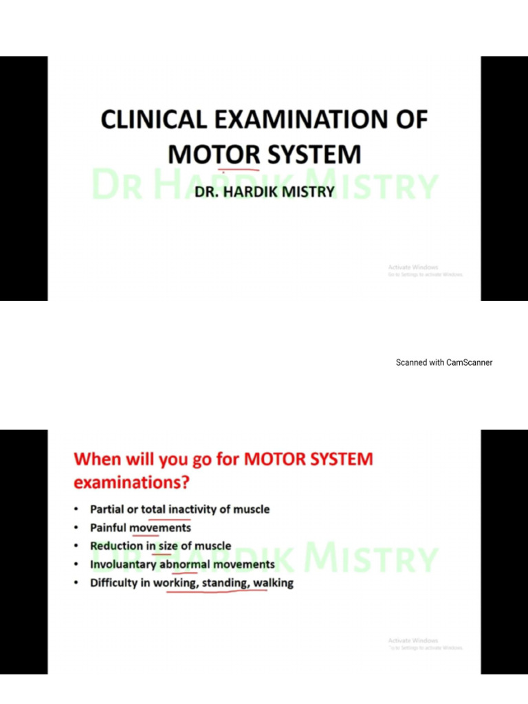 Motor Examination | PDF