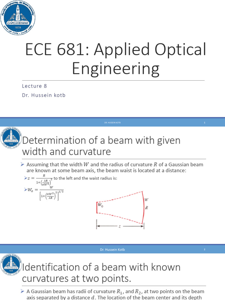 Lecture8_Applied_optical_engineering | PDF | Optics | Electromagnetic ...