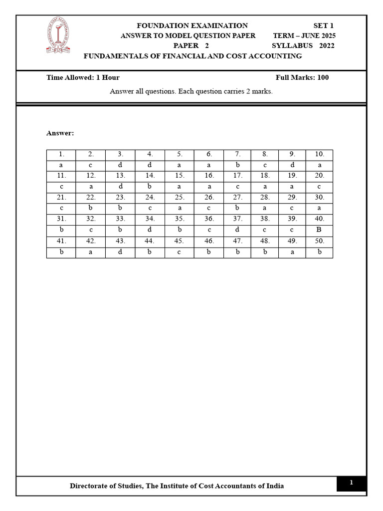 MQP Paper 2 June25 Syllabus2022 Ans | PDF