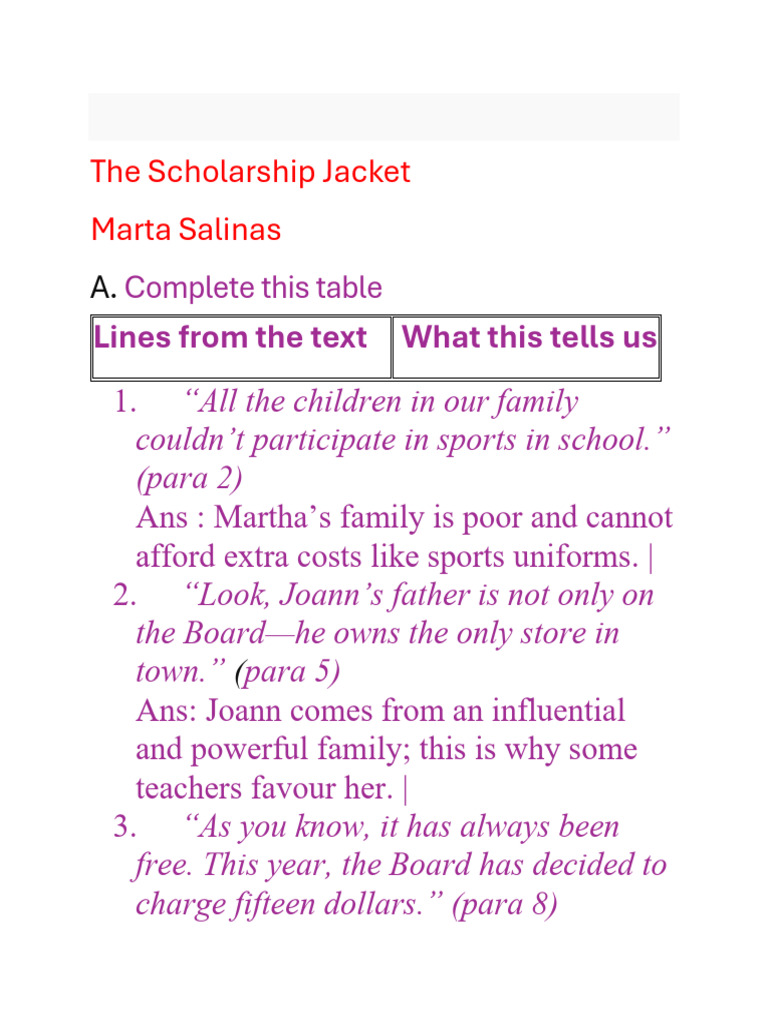 The Scholarship Jacket | PDF